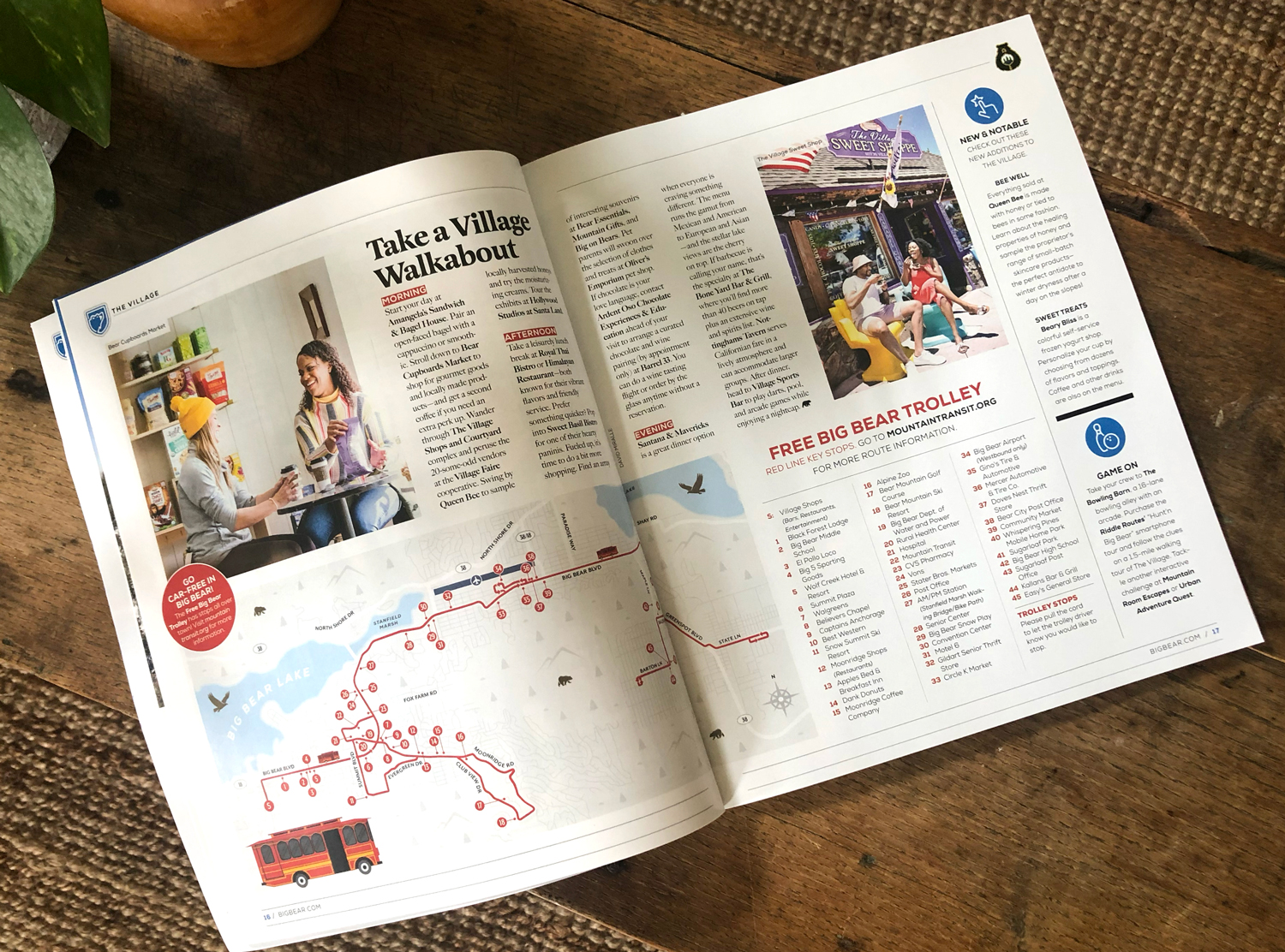 Big Bear Lake Trolley Transit Map | Illustrated Map for Public ...